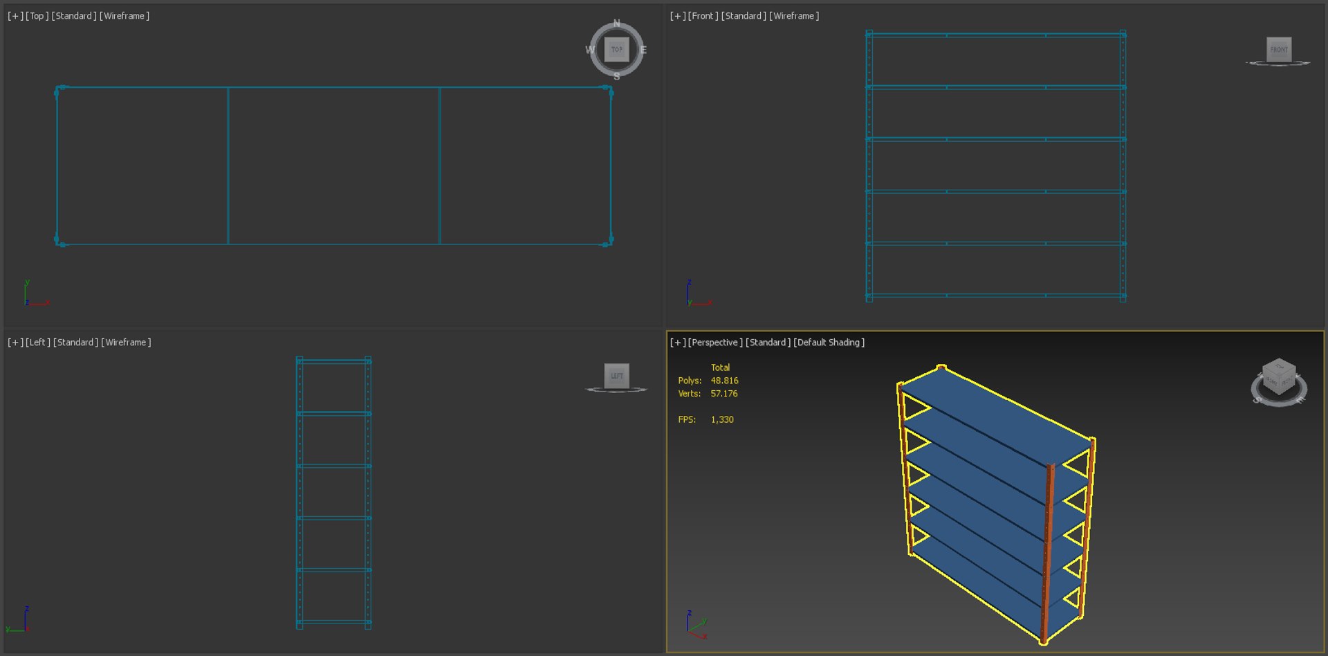 3D Model Industrial Shelf - TurboSquid 2162622