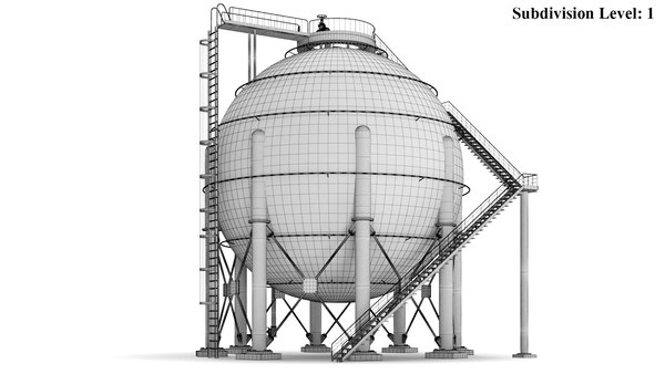 Industrial Oil Tank 2 3D model - TurboSquid 1751460
