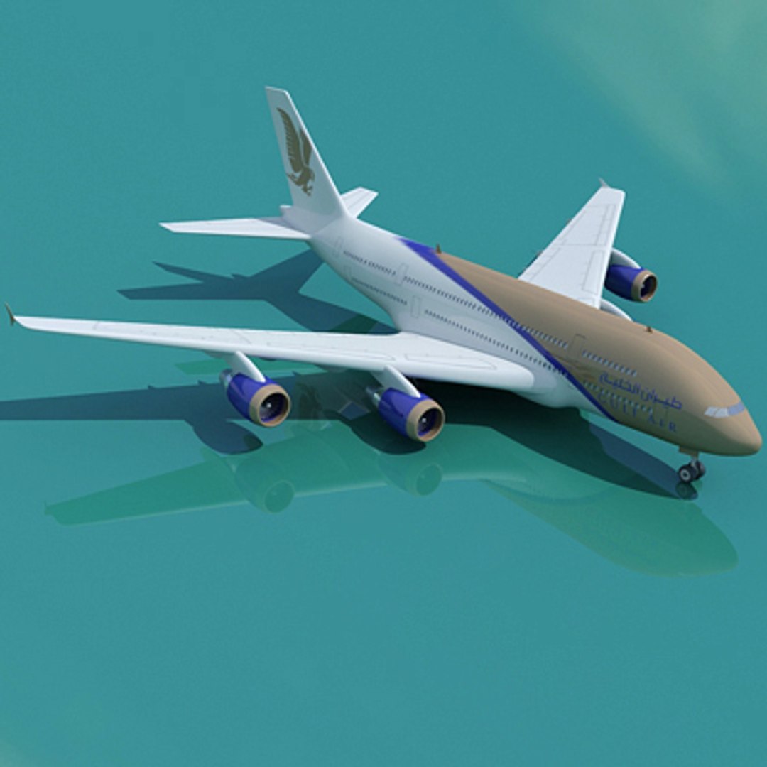 airbus a380 gluf air 3d 3ds