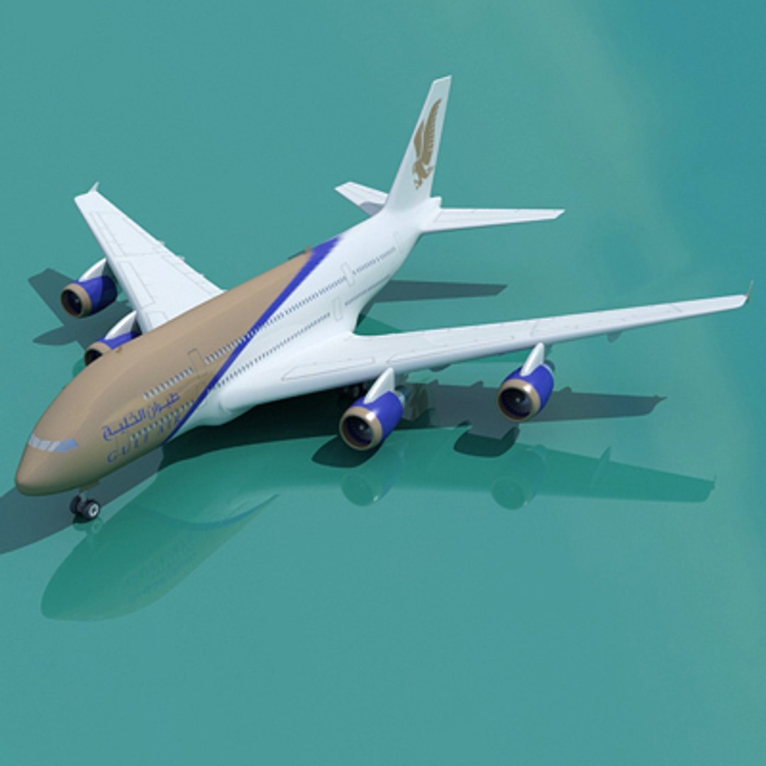 airbus a380 gluf air 3d 3ds