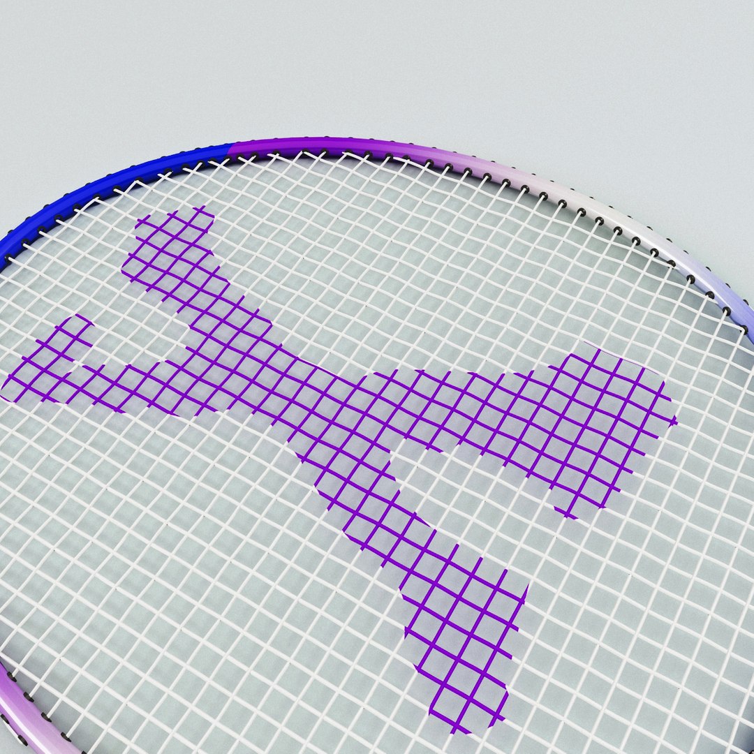 3d Model Of Badminton Racket V2