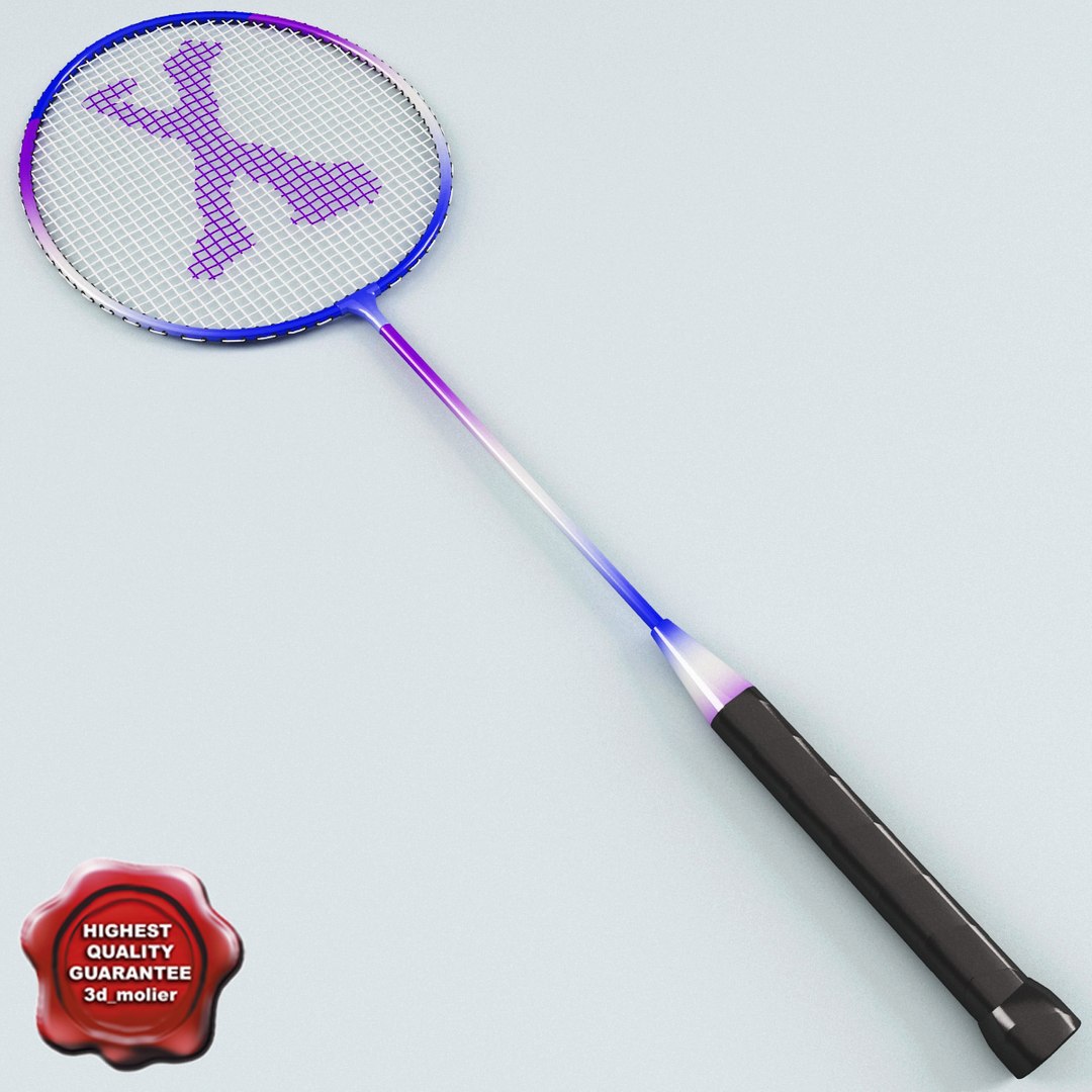 3d Model Of Badminton Racket V2