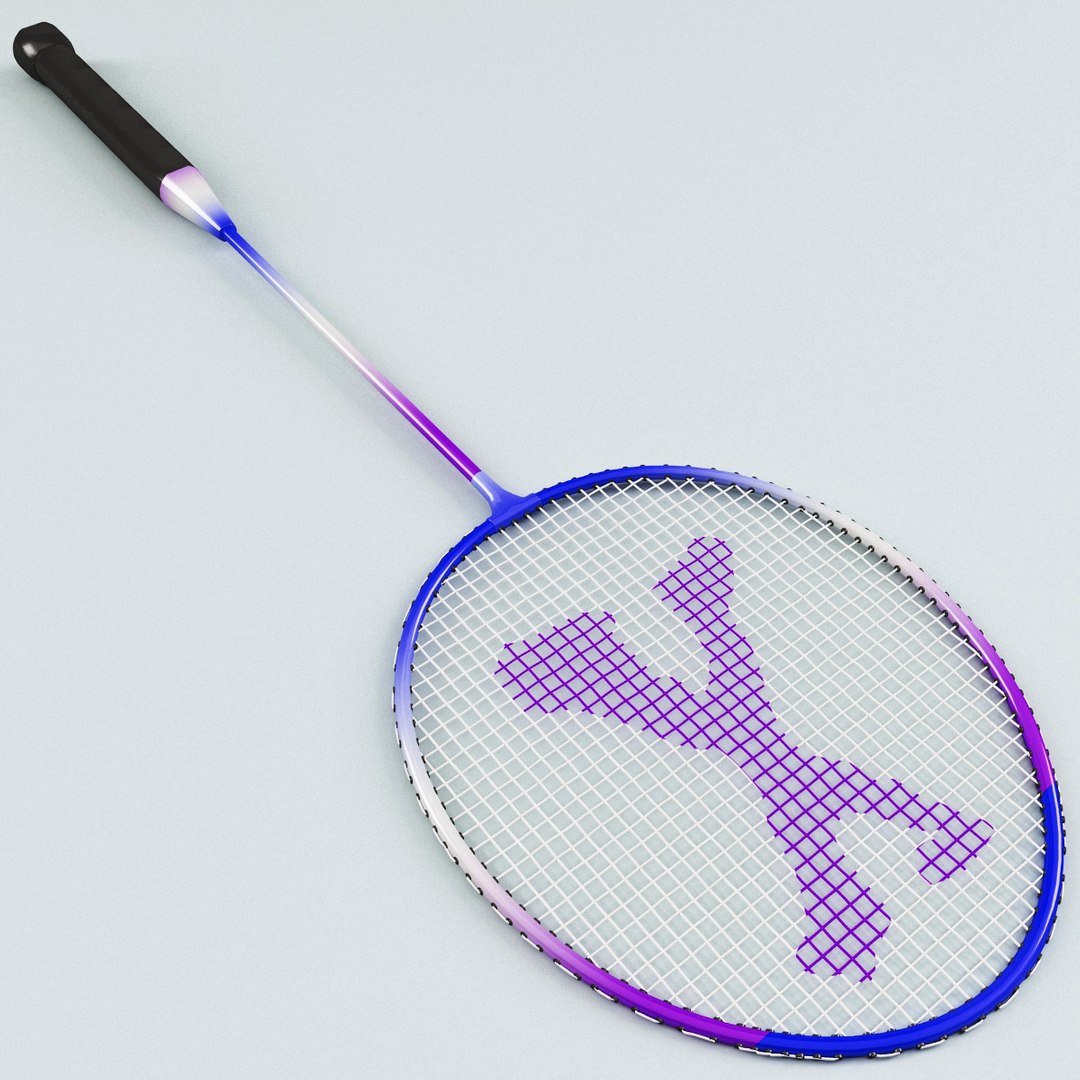 3d Model Of Badminton Racket V2