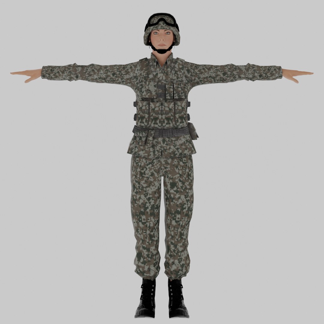 Generic Army Modern Female Soldier 3D Model - TurboSquid 1811920