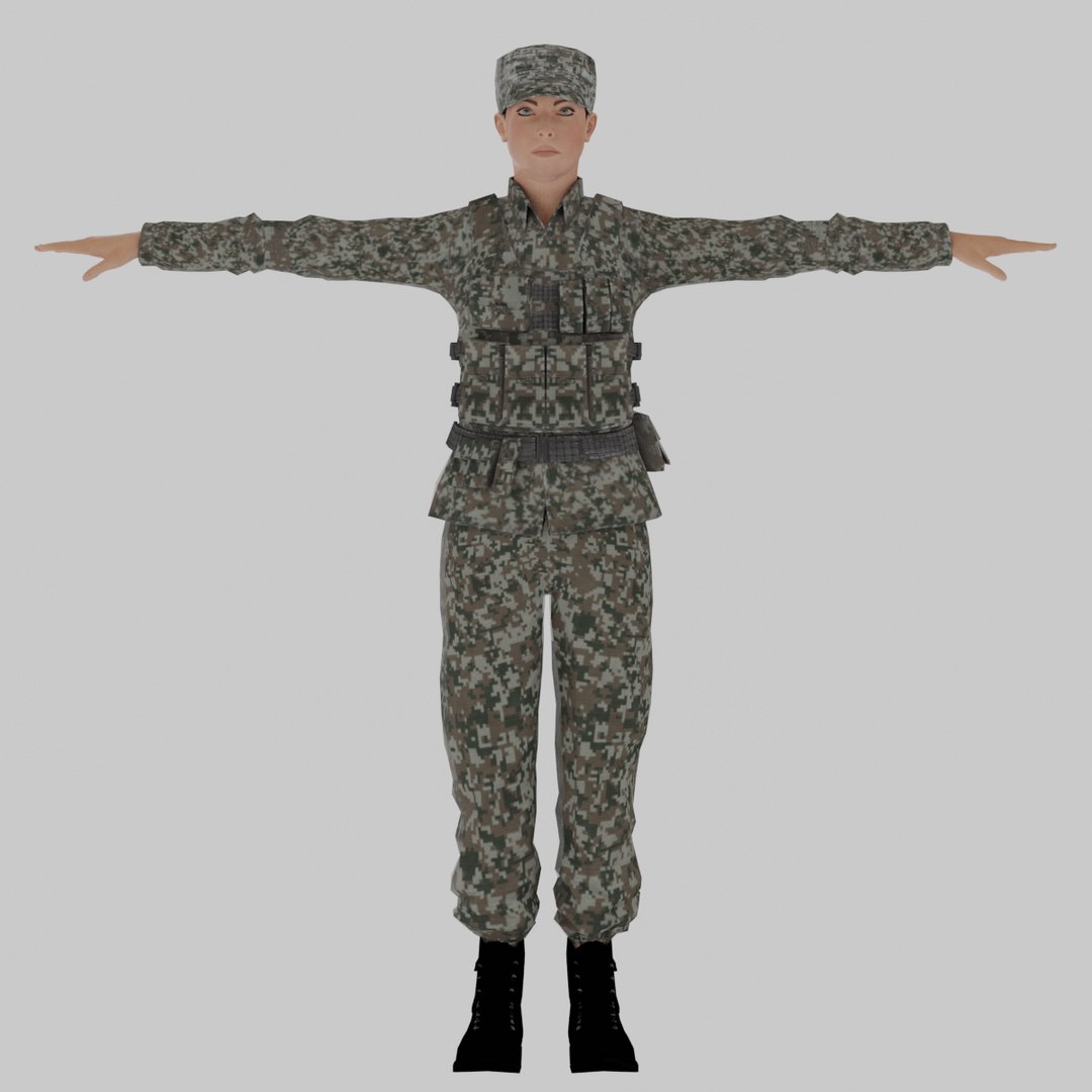 Generic Army Modern Female Soldier 3D Model - TurboSquid 1811920