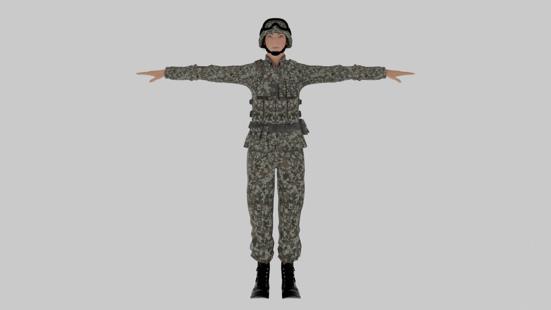Generic Army Modern Female Soldier 3D Model - TurboSquid 1811920