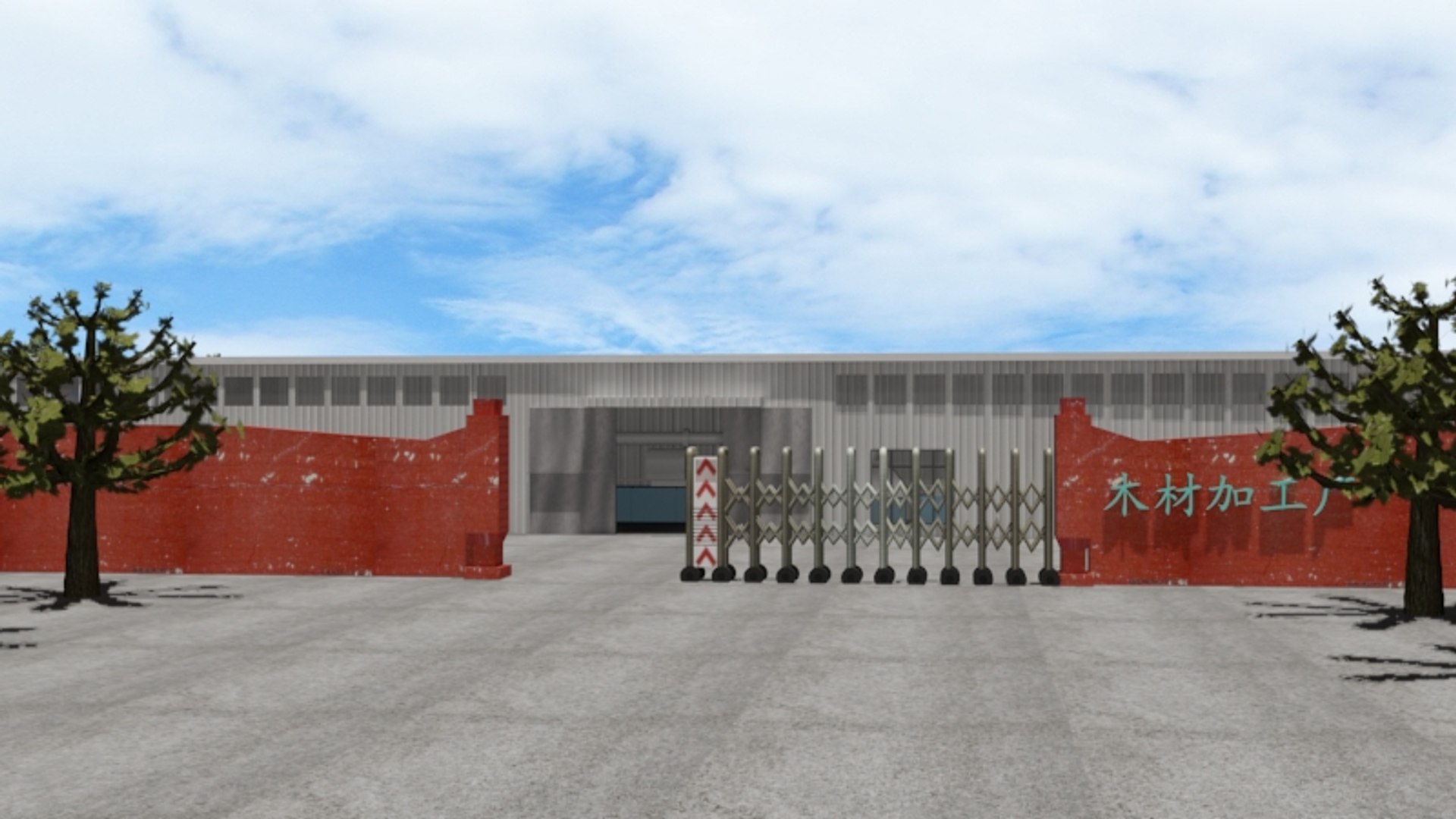 3D Chinese Factory Scene - TurboSquid 1545119