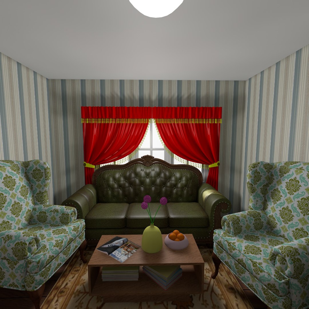 3D Cartoon Living Room Animations - TurboSquid 1385147