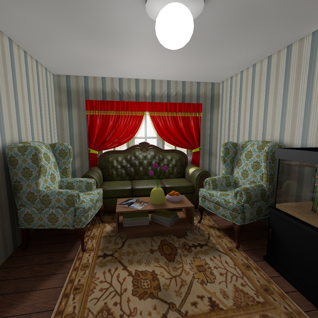 3D Cartoon Living Room Animations - TurboSquid 1385147