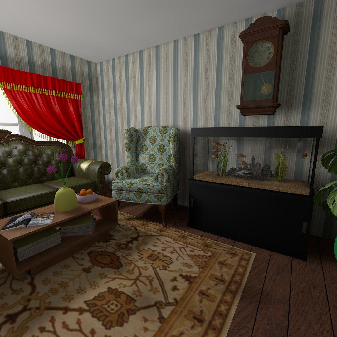 3D Cartoon Living Room Animations - TurboSquid 1385147