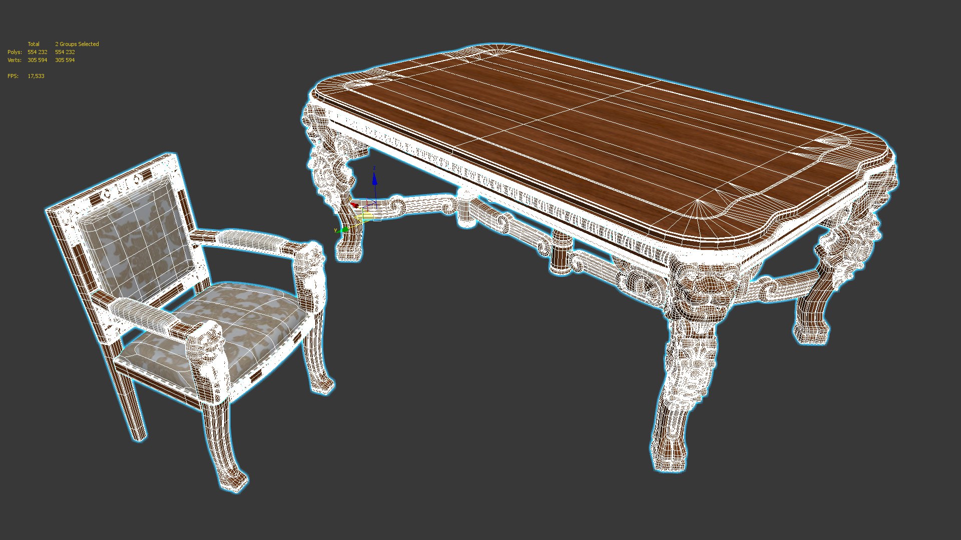 Tabl chair leon 3D - TurboSquid 1559607