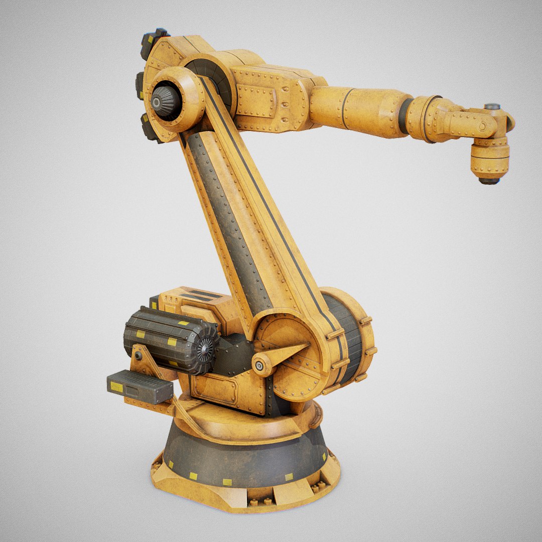 3D Industrial Robotic Arm Bot - TurboSquid 1419396