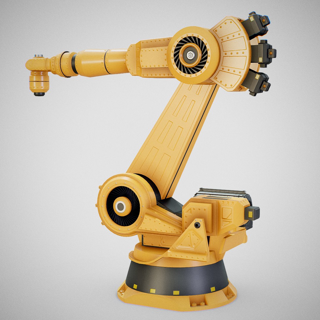 3D Industrial Robotic Arm Bot - TurboSquid 1419396