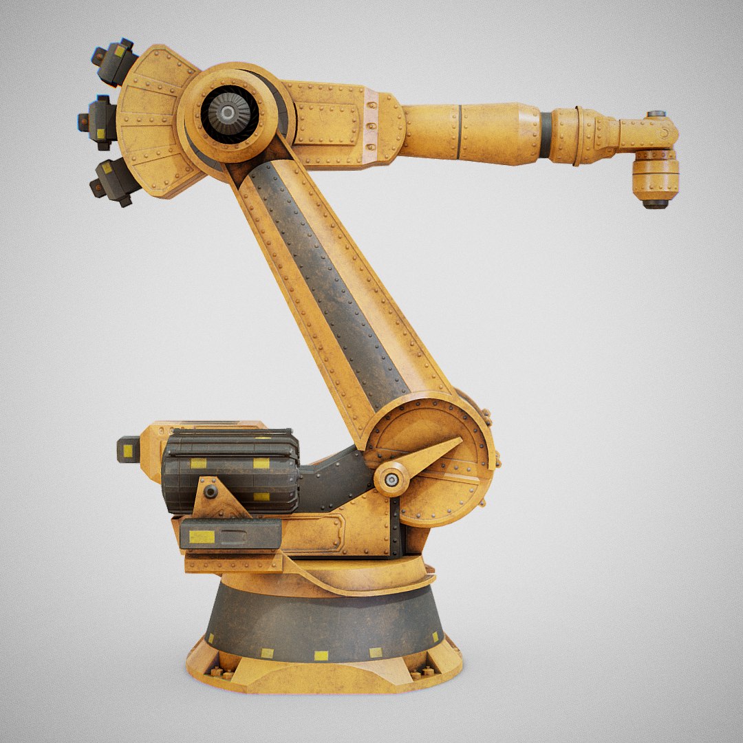 3D Industrial Robotic Arm Bot - TurboSquid 1419396