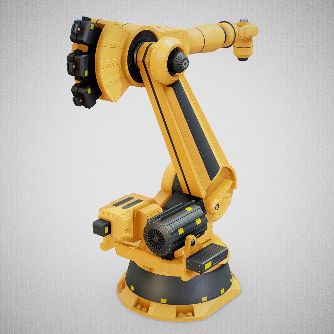 3D Industrial Robotic Arm Bot - TurboSquid 1419396
