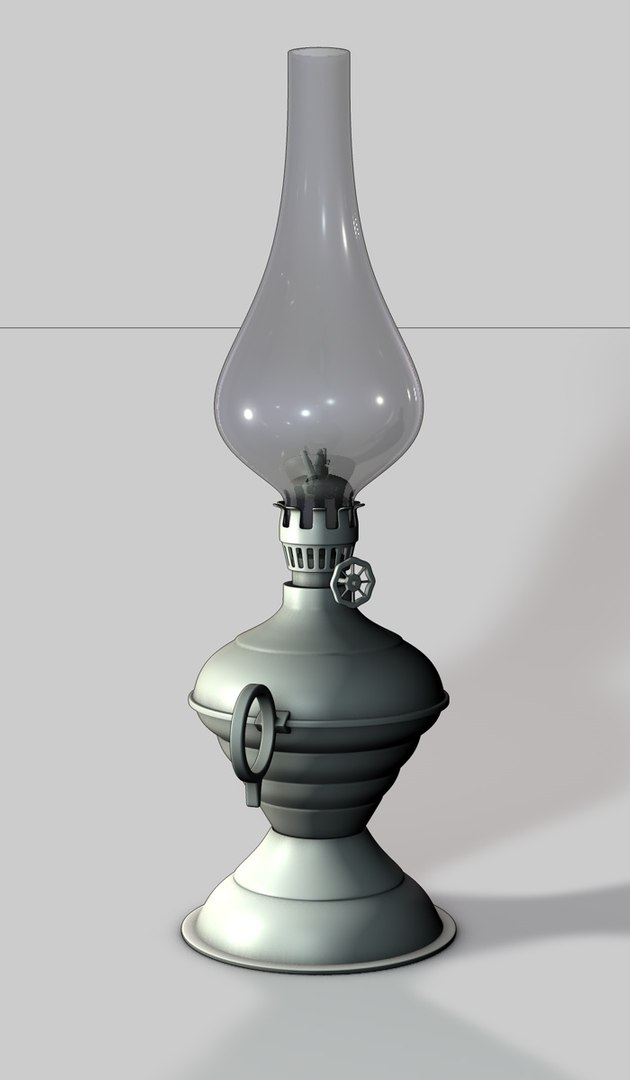 3d Antique Oil Lamp Model