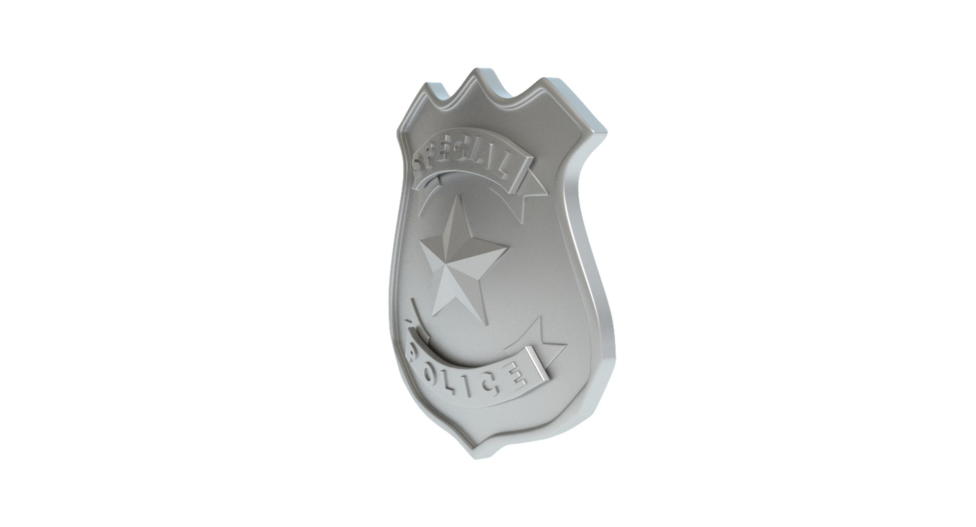 Police Badge 3d Obj