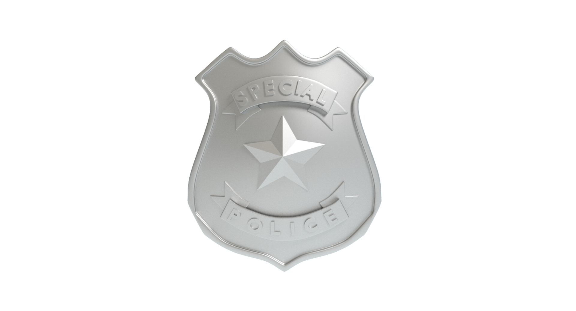 Police Badge 3d Obj