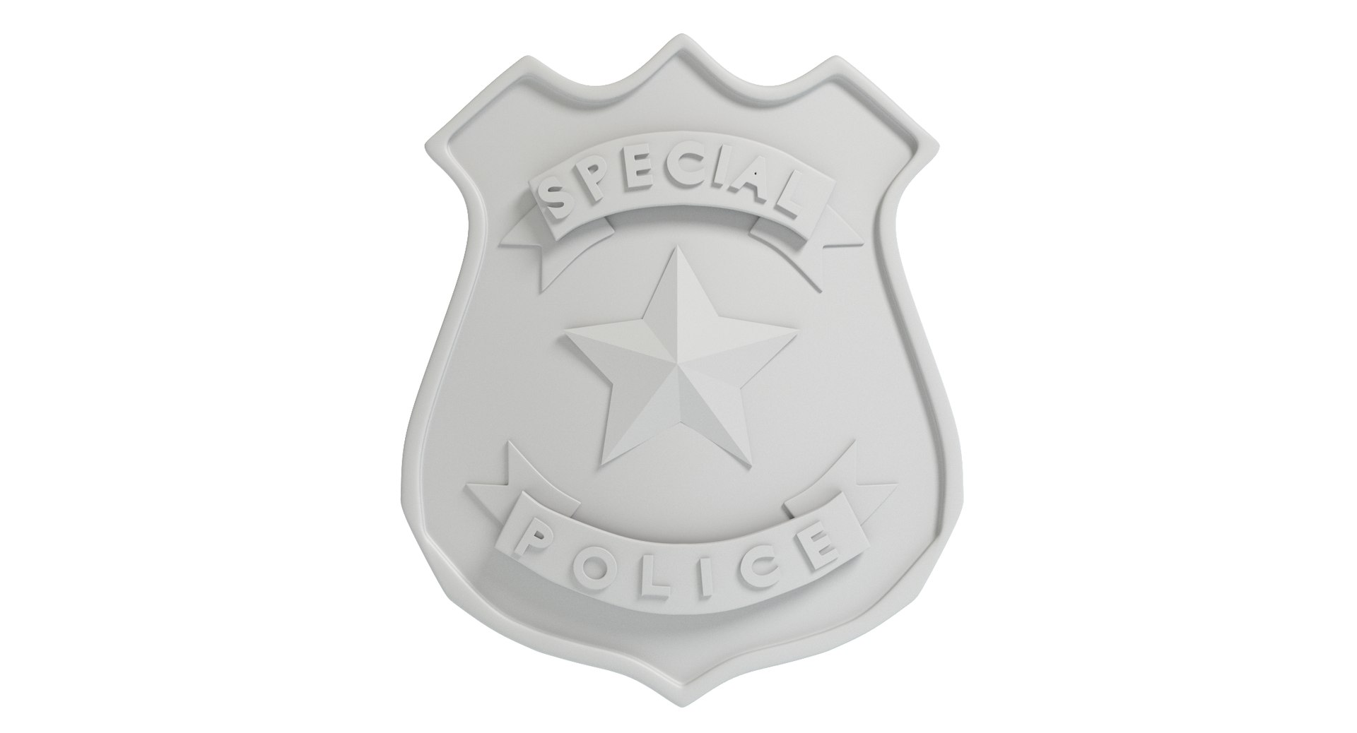 Police Badge 3d Obj