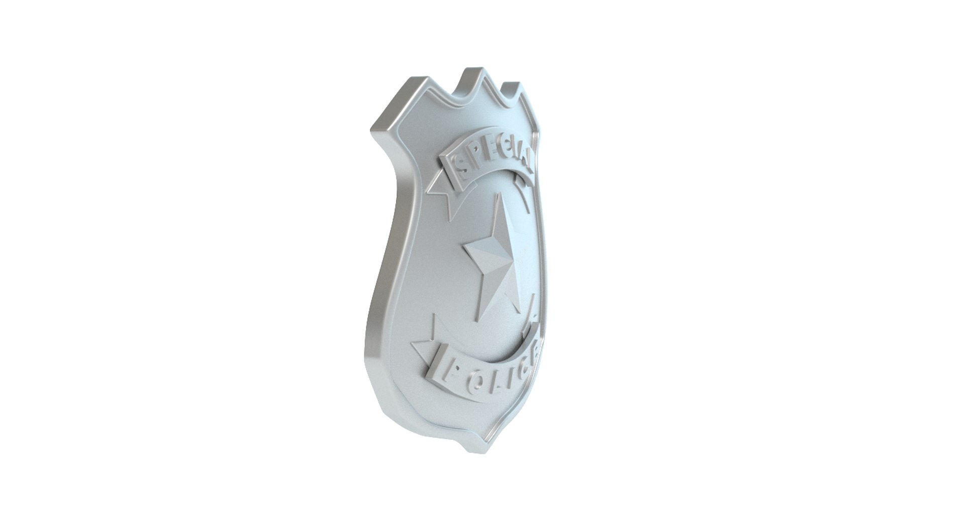 Police Badge 3d Obj