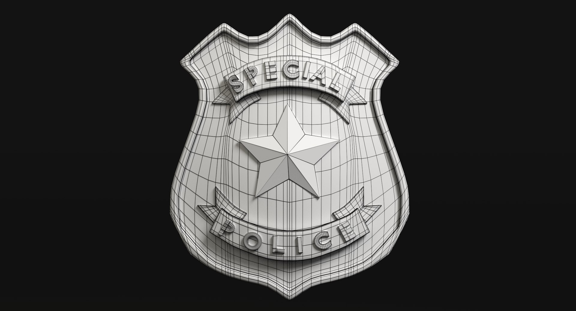 Police Badge 3d Obj