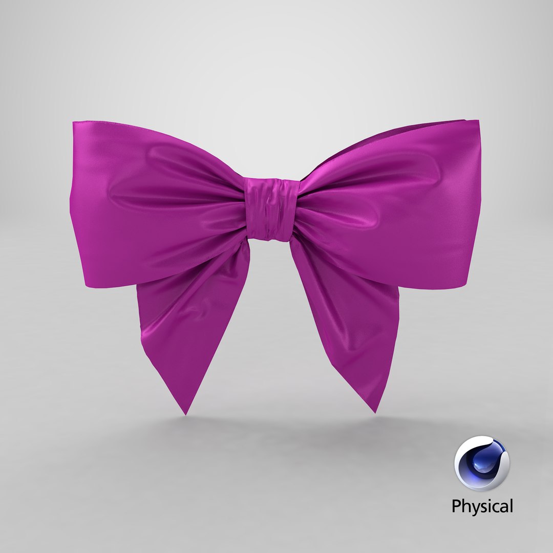 3D purple bow - TurboSquid 1370611