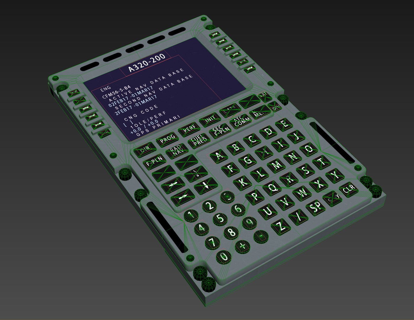 3D Model Multipurpose Control Display Unit - TurboSquid 1383368