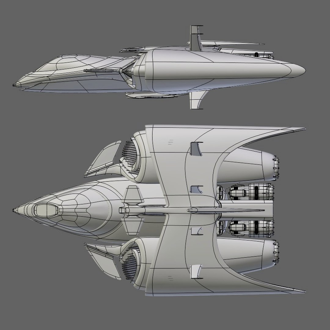 Spaceship 3d Blend