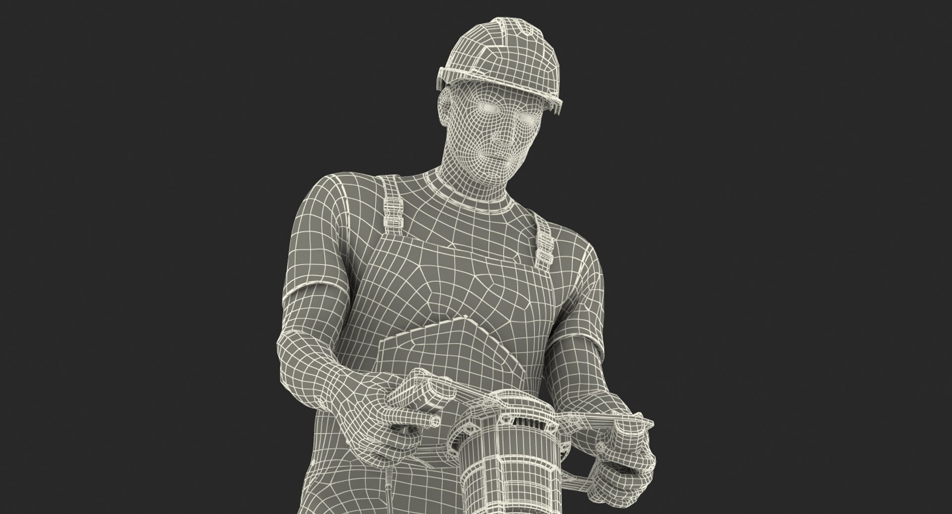 Construction Worker Hand Held 3D Model - TurboSquid 1318695
