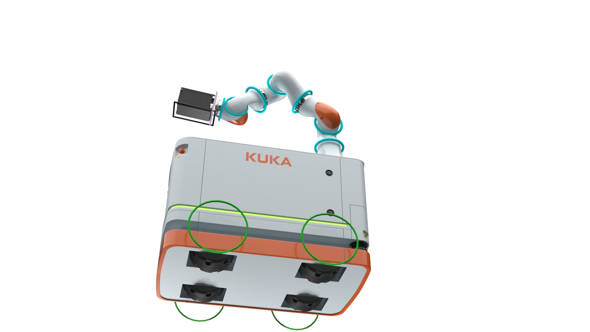 3D Model Mobile Robot KUKA KMR Iiwa With Special Box Rigged ...