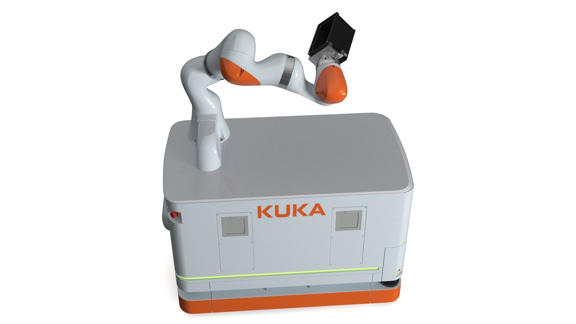 3D Model Mobile Robot KUKA KMR Iiwa With Special Box Rigged ...