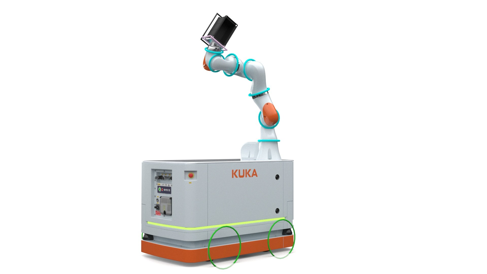 3D Model Mobile Robot KUKA KMR Iiwa With Special Box Rigged ...