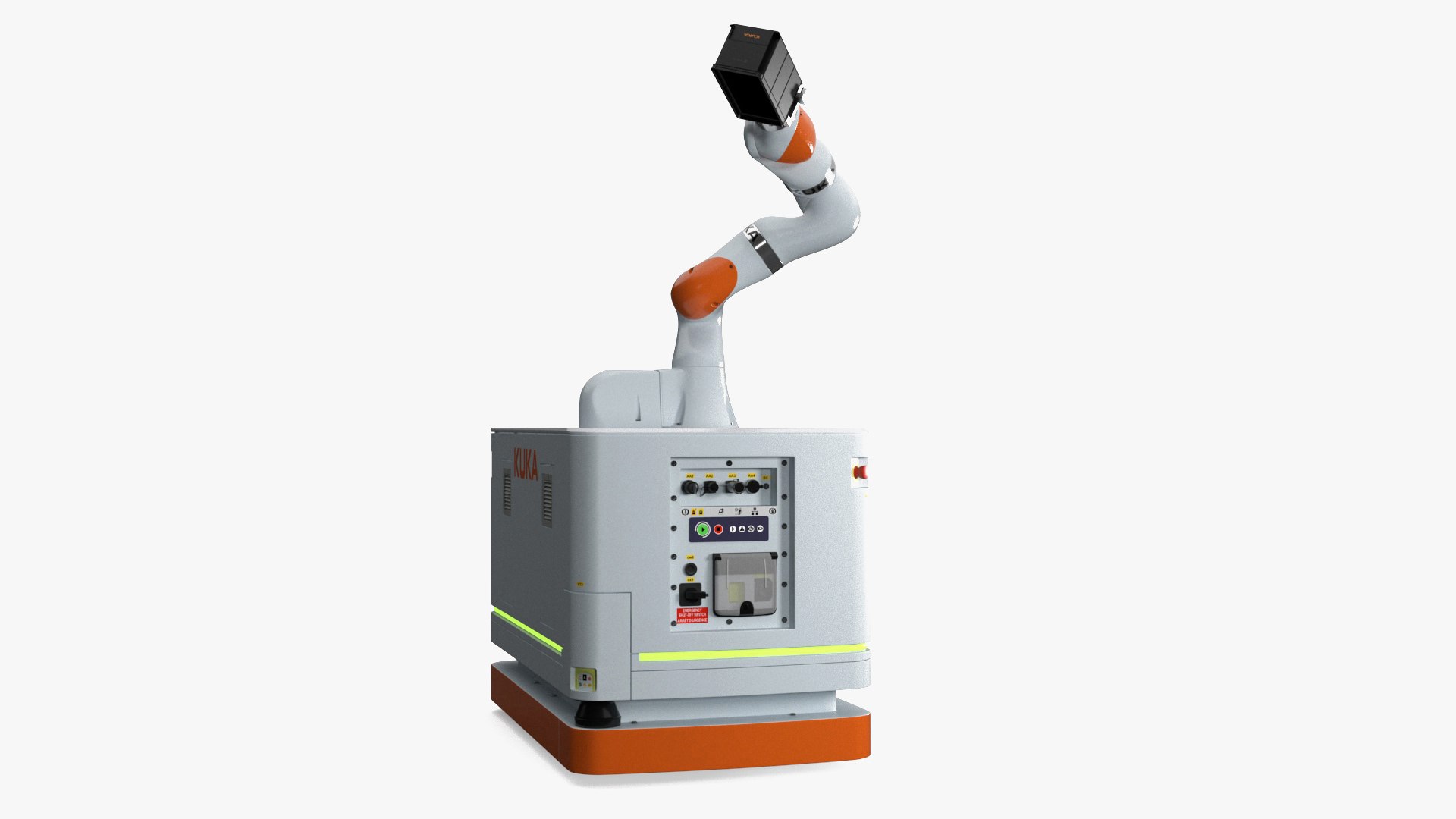3D Model Mobile Robot KUKA KMR Iiwa With Special Box Rigged ...