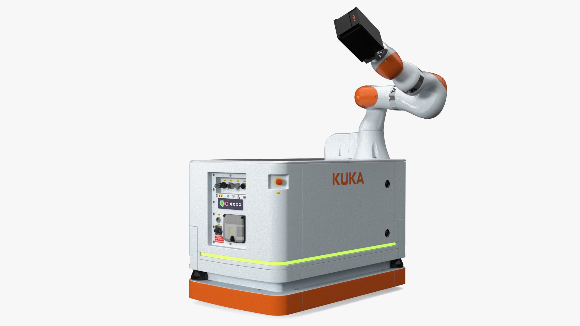 3D Model Mobile Robot KUKA KMR Iiwa With Special Box Rigged ...