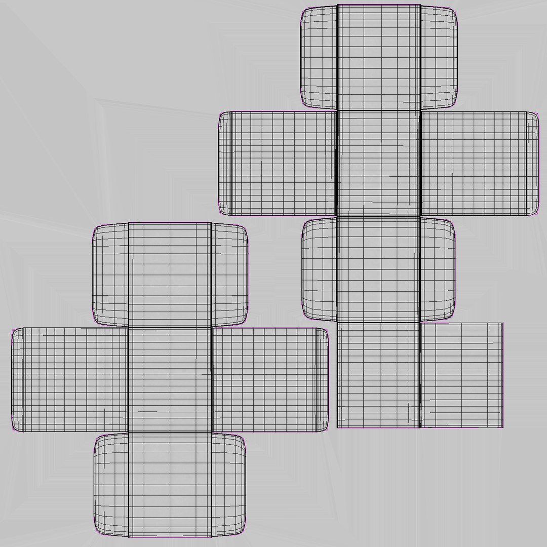 3d cardboard food boxes model