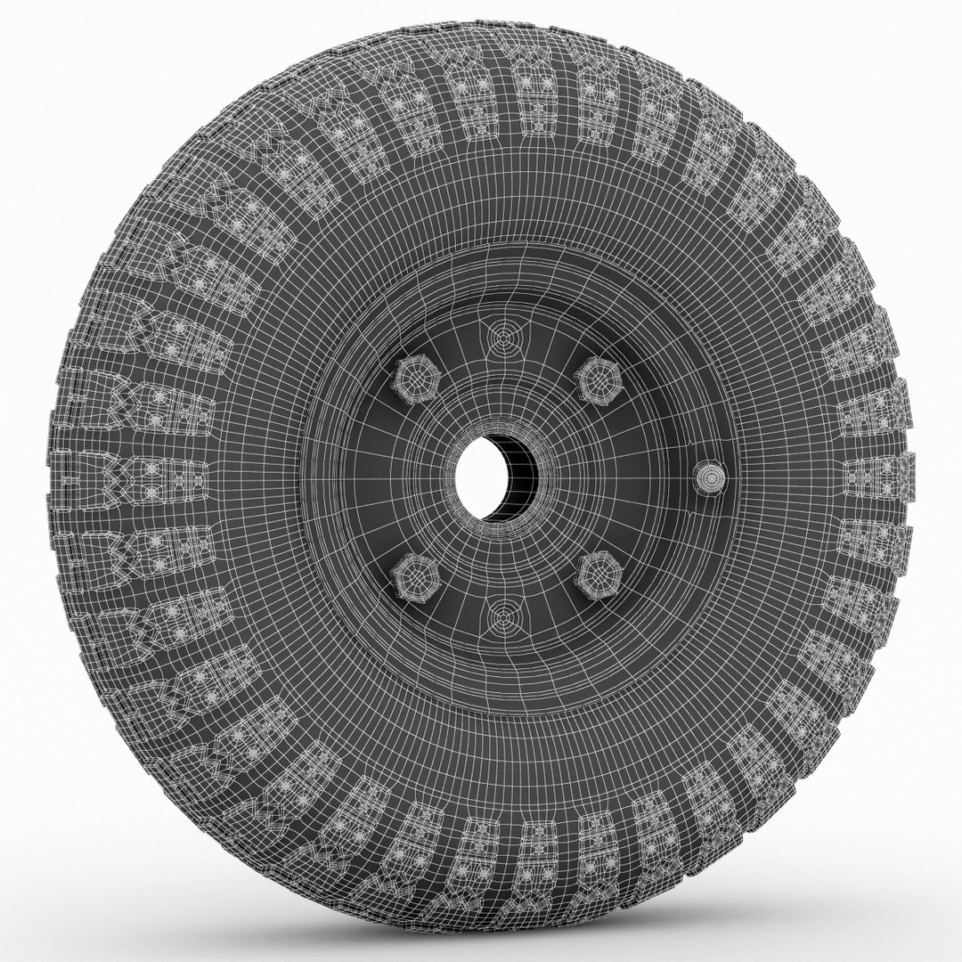 3d Car Wheel Cart Model