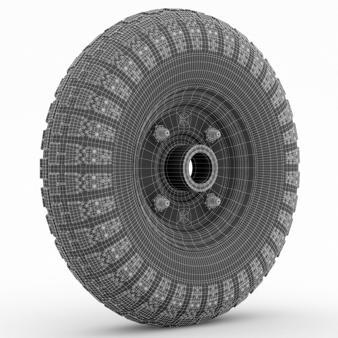 3d Car Wheel Cart Model
