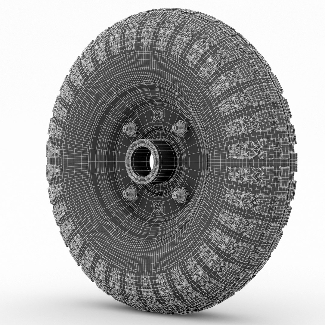 3d Car Wheel Cart Model