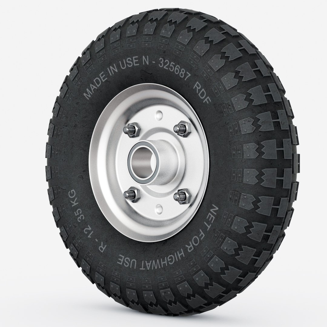 3d Car Wheel Cart Model