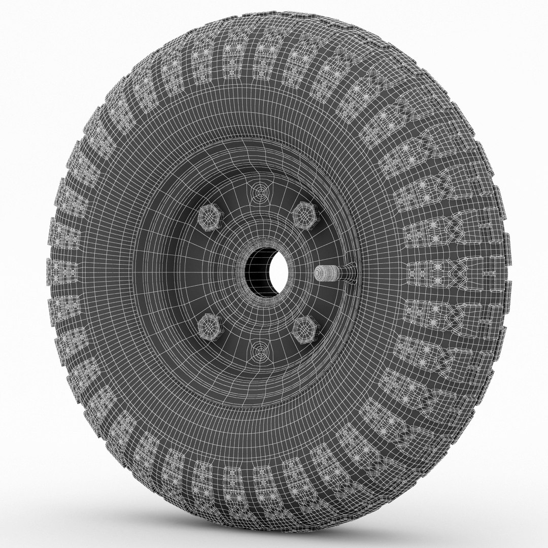 3d Car Wheel Cart Model