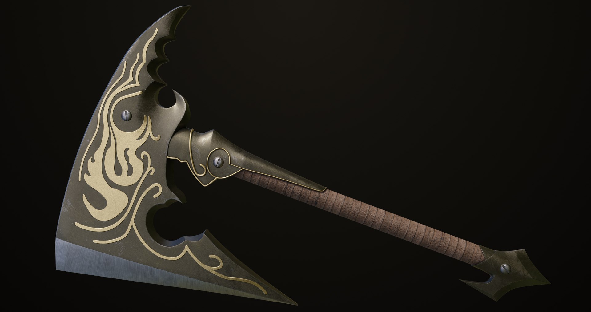 3D Battle Axe13 All PBR Unity UE Textures Included model - TurboSquid ...