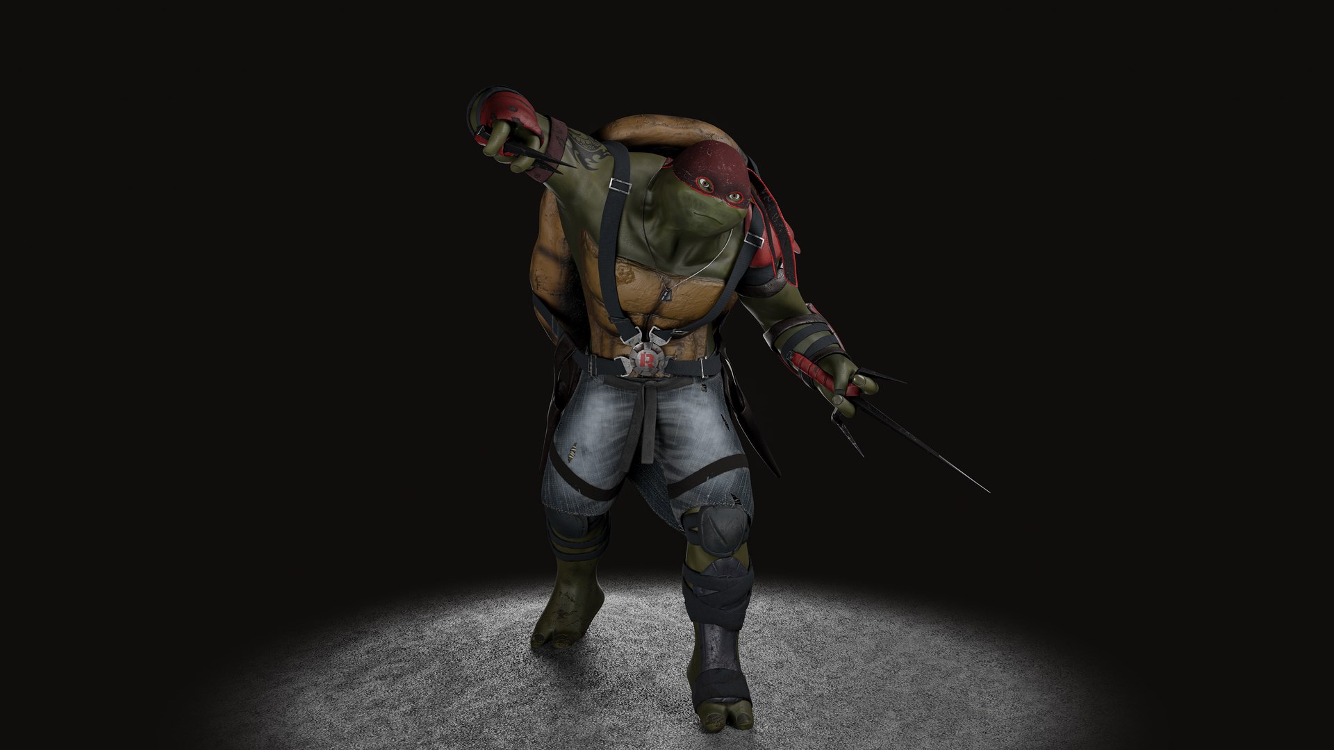 3D Model TMNT Raphael Game Ready - TurboSquid 1730181