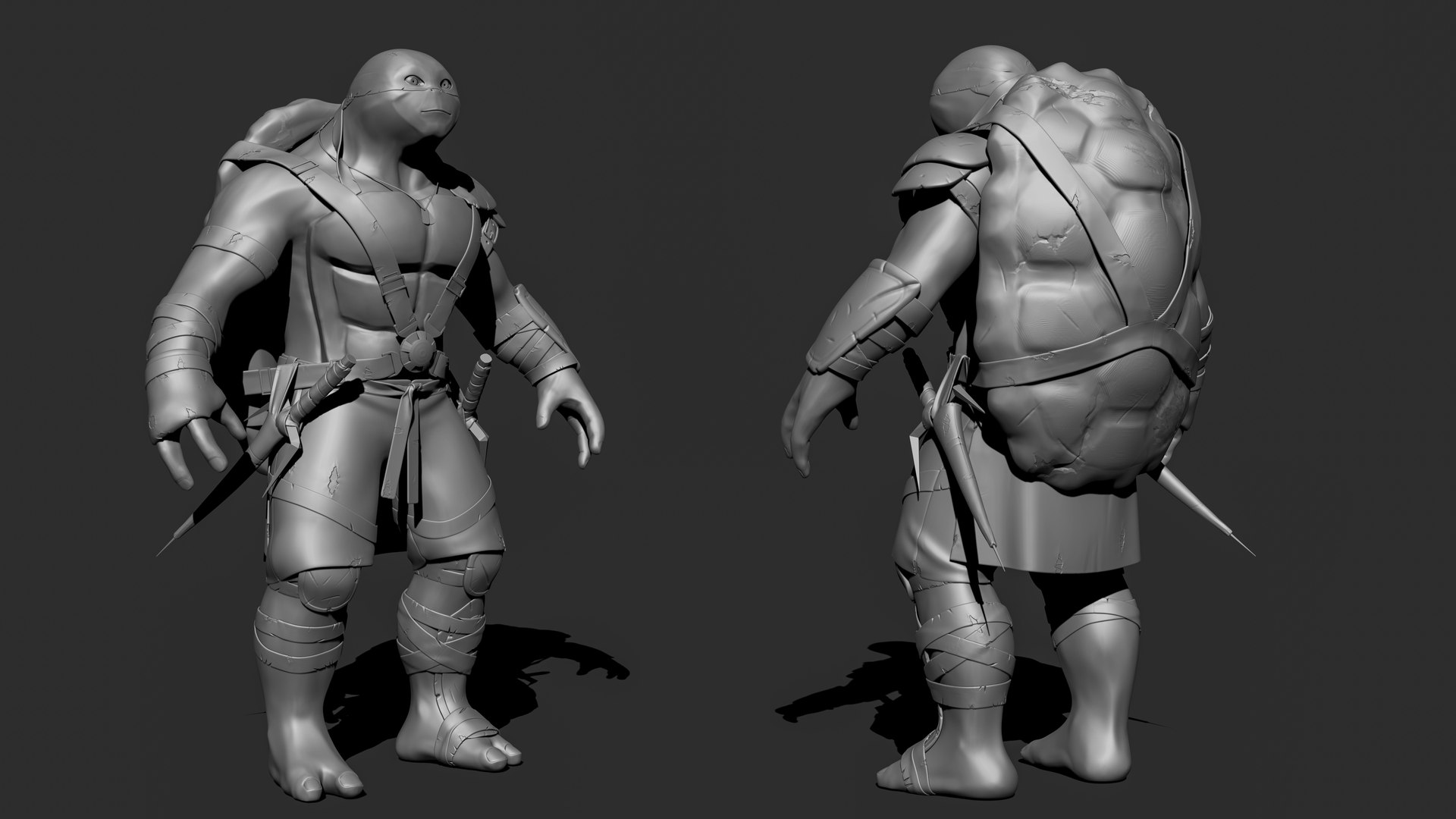 3D Model TMNT Raphael Game Ready - TurboSquid 1730181