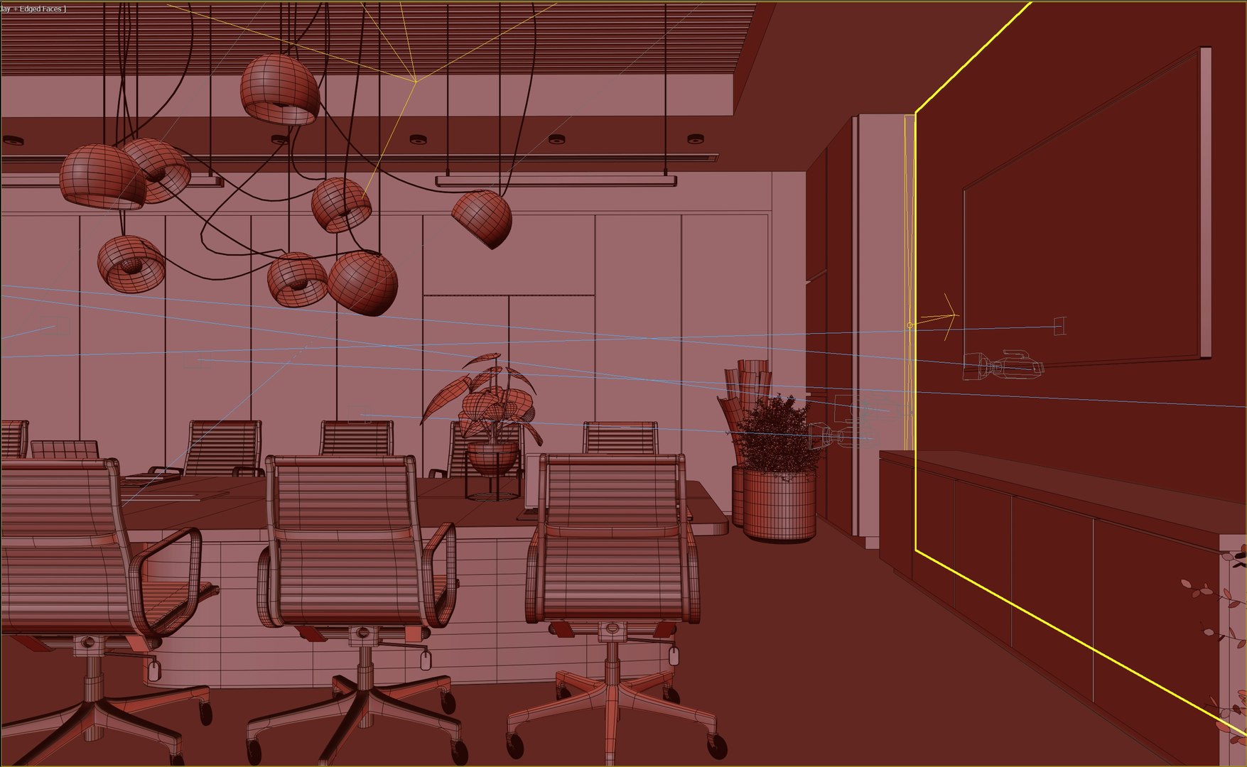 3D Modern Conference Board Room Interior Model - TurboSquid 2400208