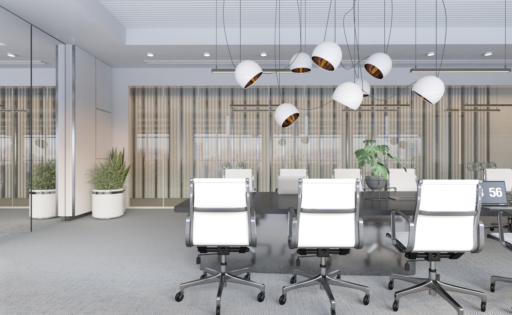 3D Modern Conference Board Room Interior Model - TurboSquid 2400208