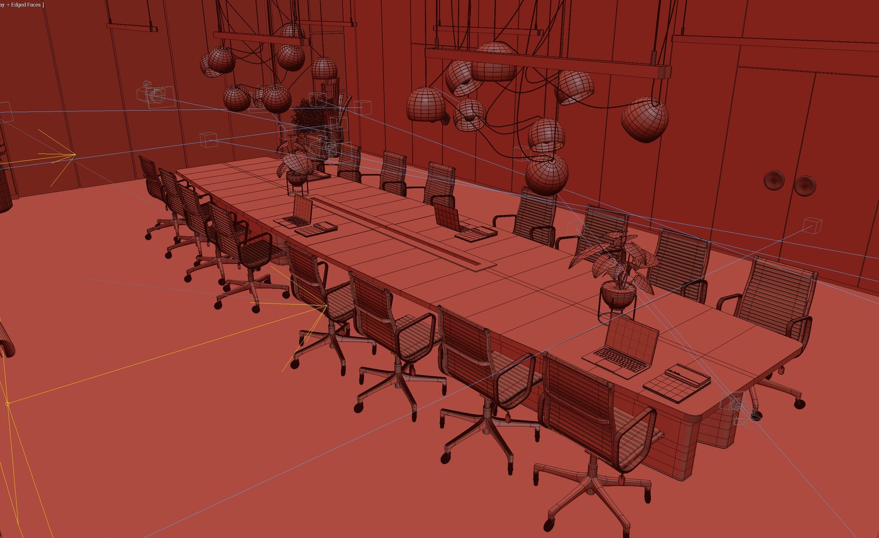 3D Modern Conference Board Room Interior Model - TurboSquid 2400208