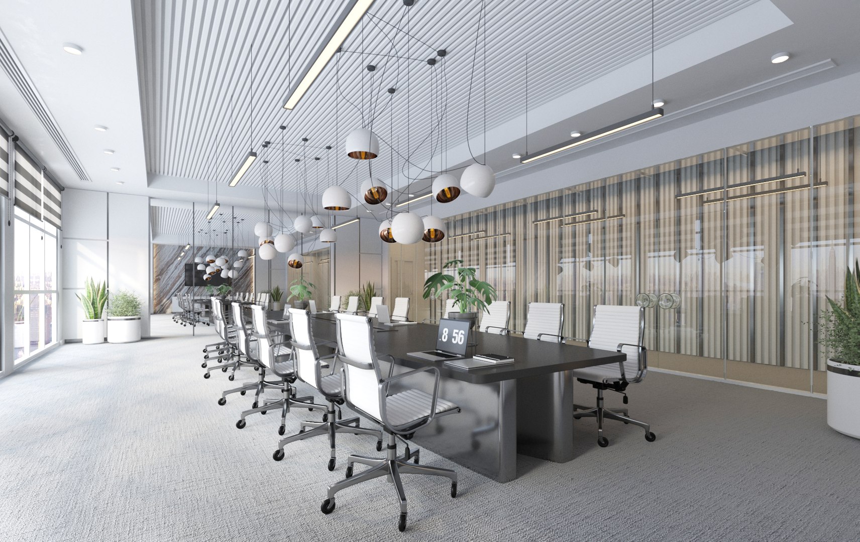 3D Modern Conference Board Room Interior Model - TurboSquid 2400208