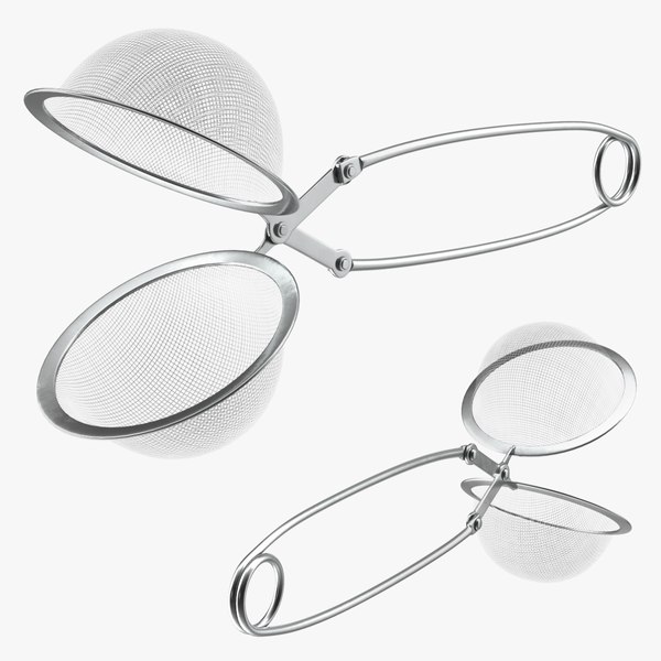 3D Mesh Tea Ball Strainer with Handle Open - TurboSquid 1771818