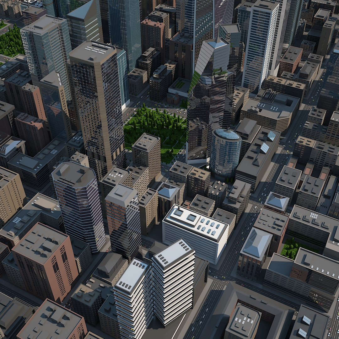 Cityscape City Buildings 3d Model