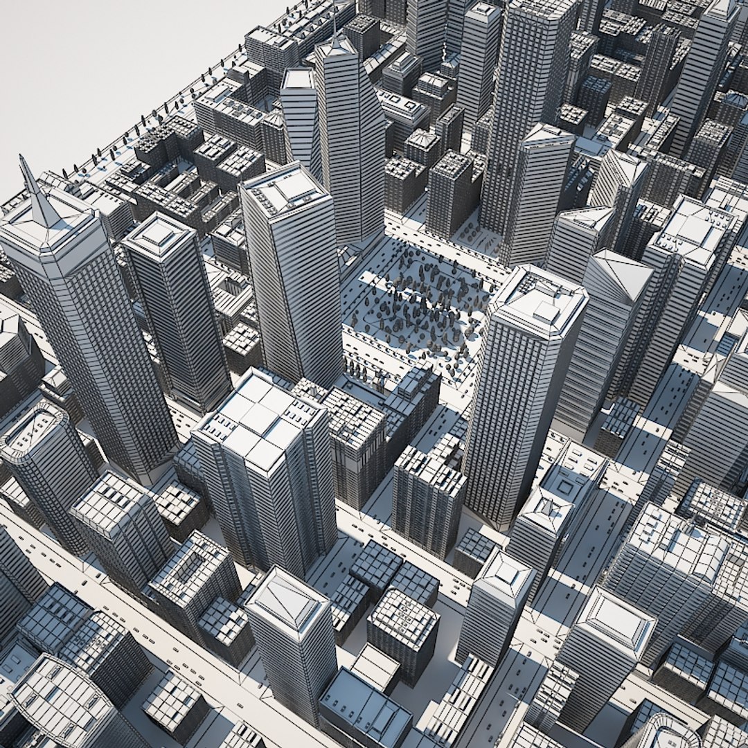 Cityscape City Buildings 3d Model